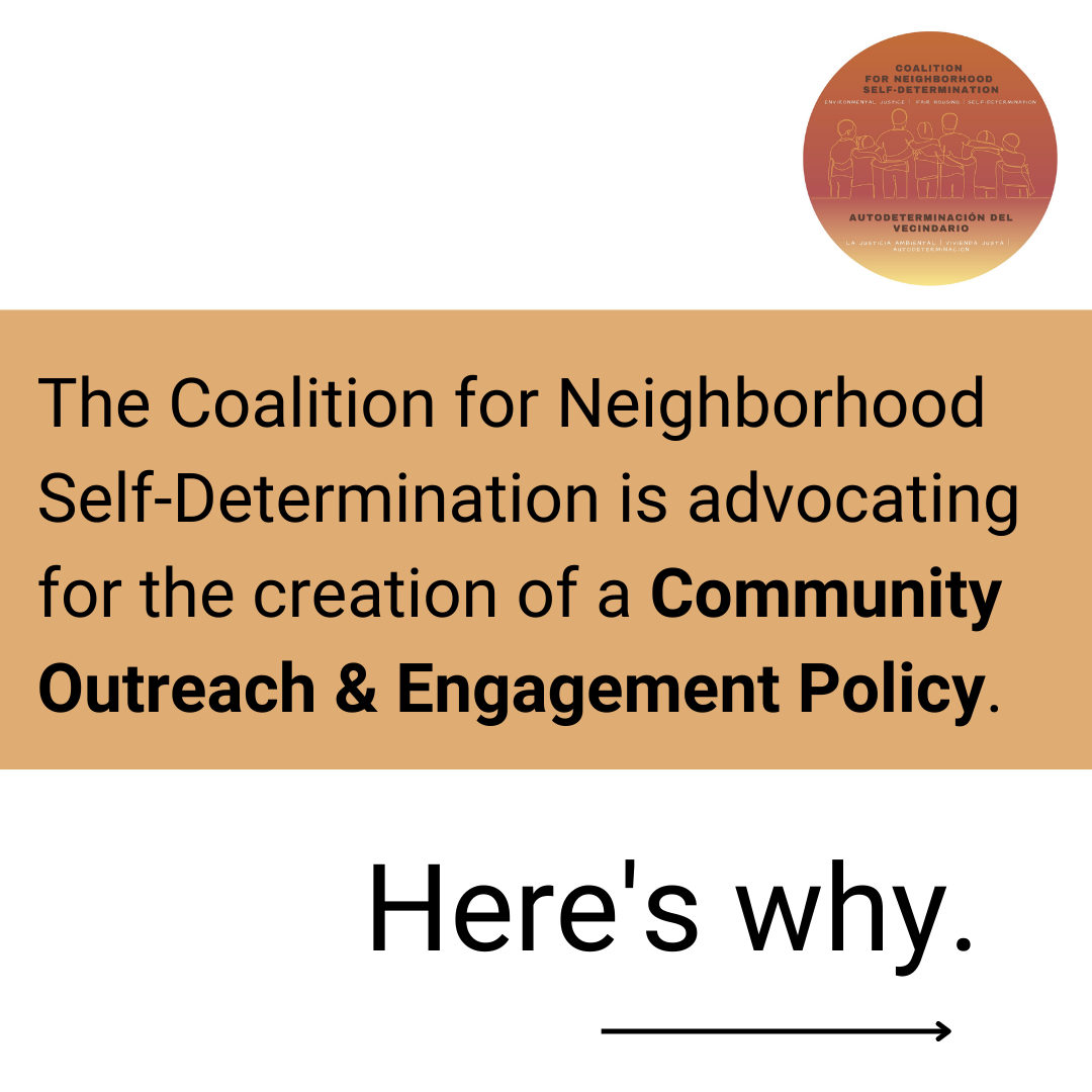 Community Engagement Policy – Coalition for Neighborhood Self-Determination